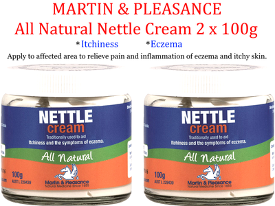 2 x 100g MARTIN & PLEASANCE All Natural Nettle Cream * Itchiness Eczema ...