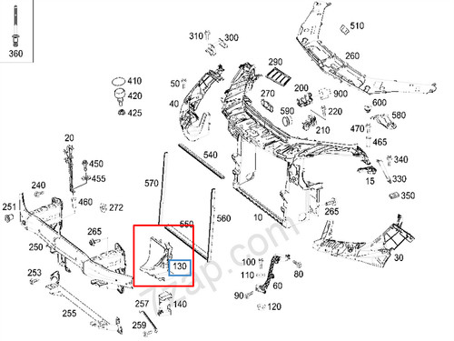 OEM MERCEDES-BENZ M-CLASS W166 RADIATOR LEFT AIR DUCT A2925050530 2015 ...
