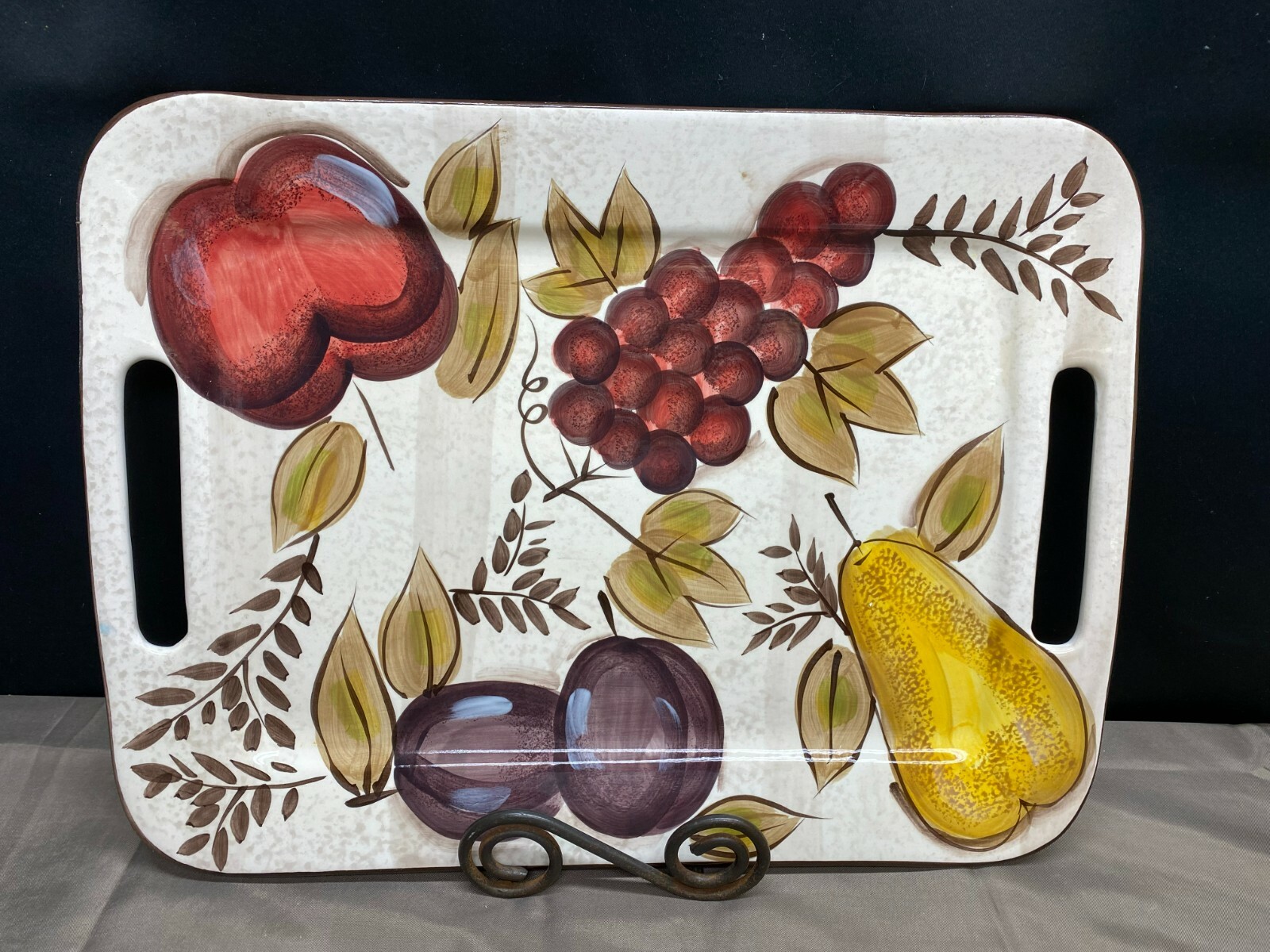 Tabletop Gallery “BOUNTIFUL” Handled Serving Platter ~ 17" x 12 1/4" | eBay