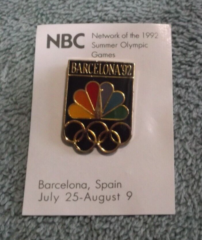 Vintage Olympics Spain 1992 NBC Network Lapel Pin ~ On Card #1 | eBay