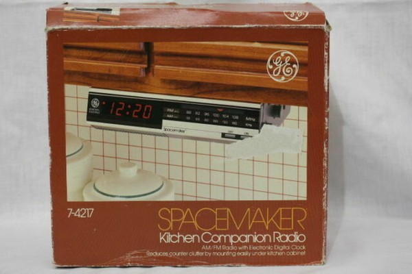 GE Spacemaker Kitchen Companion 7 - 4217b Am FM Clock Radio Vintage for ...