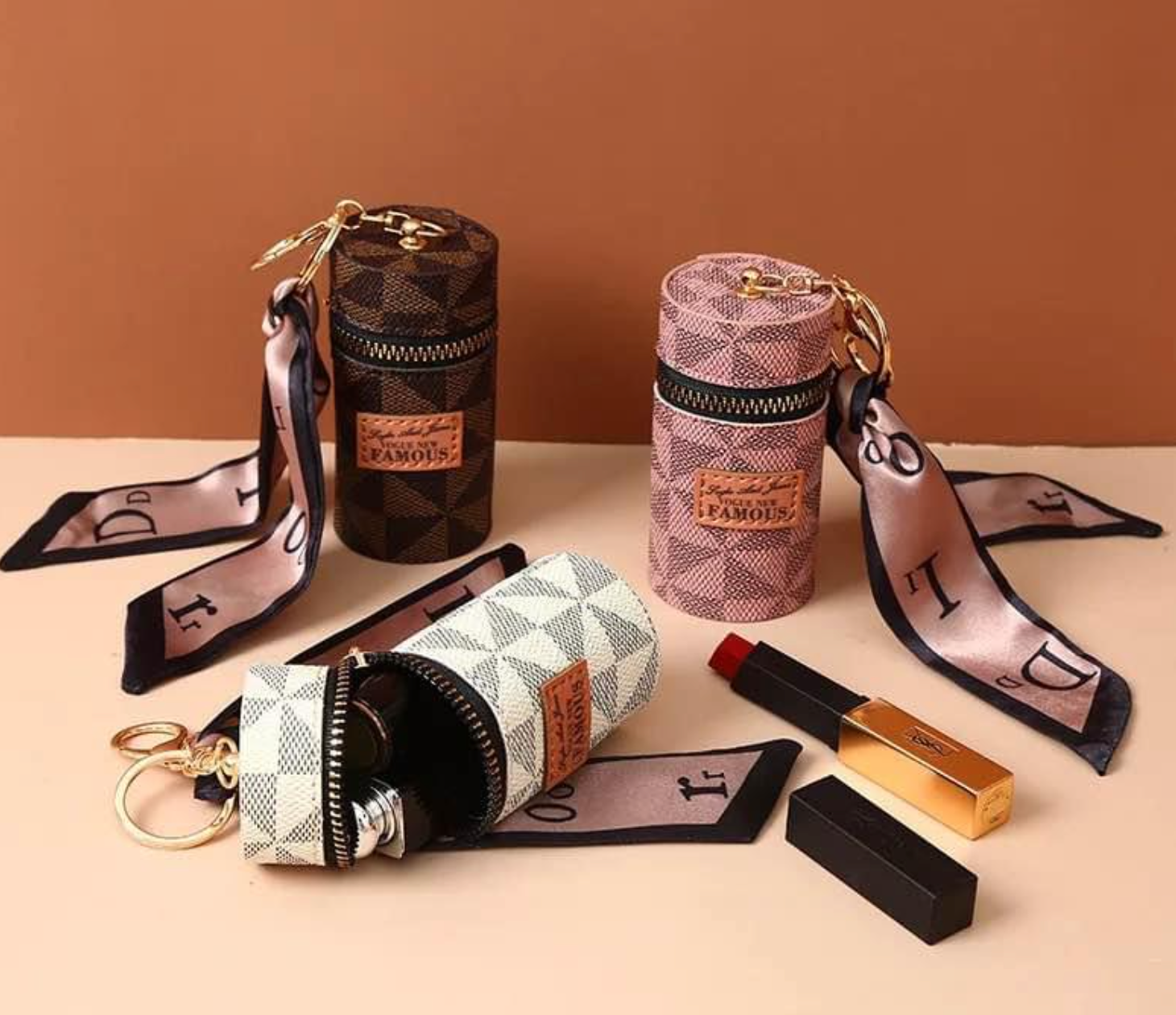 USA Seller - Luxury Lipstick holder keychain bag pendant | eBay