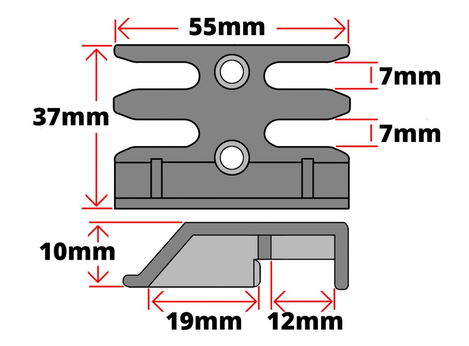 Avocet WMS Espag Mushroom uPVC Window Keep ERK043MA Strike Plate | eBay UK