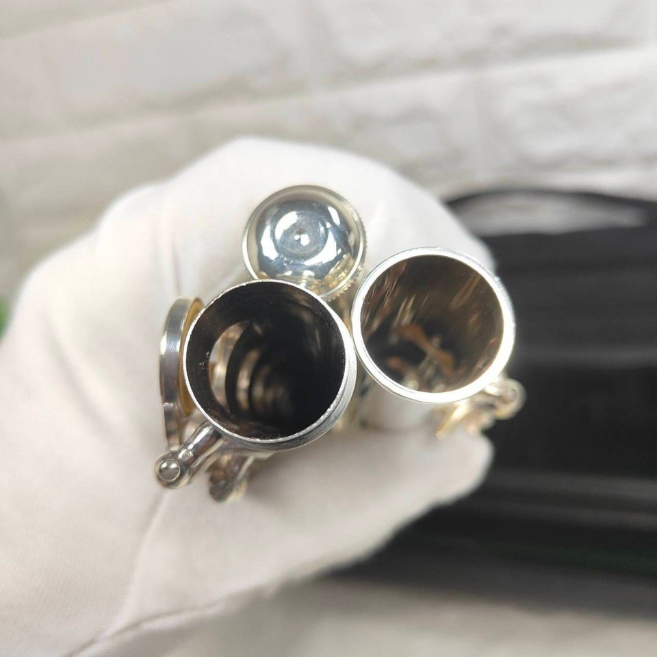 Pearl PF-525 Flute Silver 925 E mechanism Used with Hard Case Soft Case ...