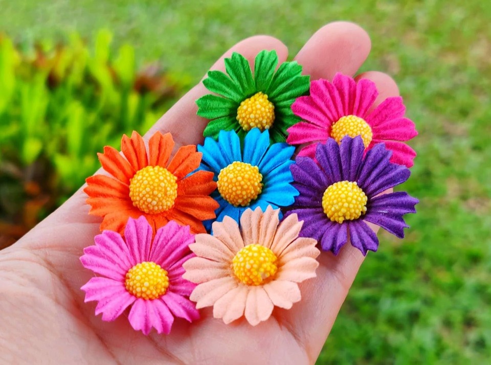 Mulberry Paper Daisy Flower Heads Artificial Daisies for Wedding ...