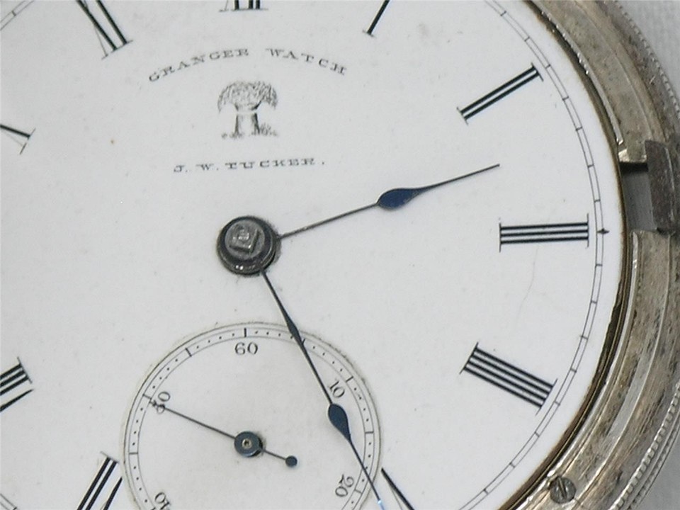 RARE 1866 AMERICAN WALTHAM GRANGER / TUCKER COIN SILVER POCKET WATCH ...