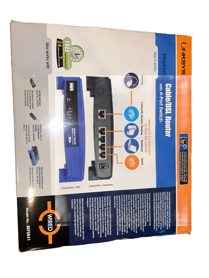 Open Box NEW Linksys EtherFast Cable/DSL Router with 4Port Switch ...