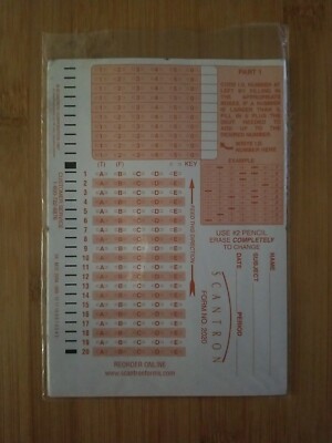 Scantron Quizzstrip 20 Question 9 Quantity | eBay