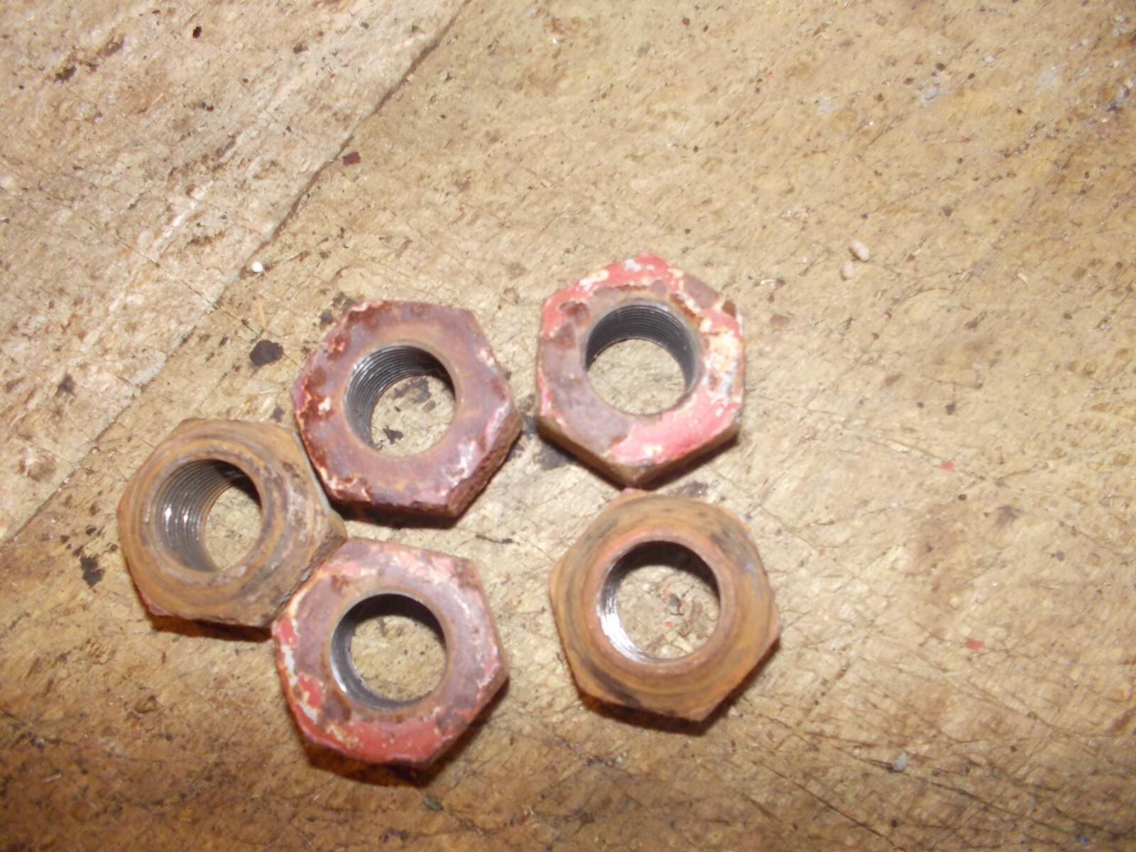 Ford 8N tractor (5) rear wheel tapered hub nuts nut | eBay