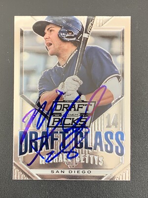 Michael Gettys Signed Card 2014 Prizm Draft Picks #49 Red Sox Auto ...