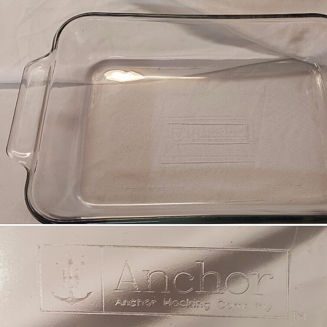 ANCHOR HOCKING COMPANY ANCHOR GLASS 11" X 8" CASSEROLE BAKING DISH | eBay