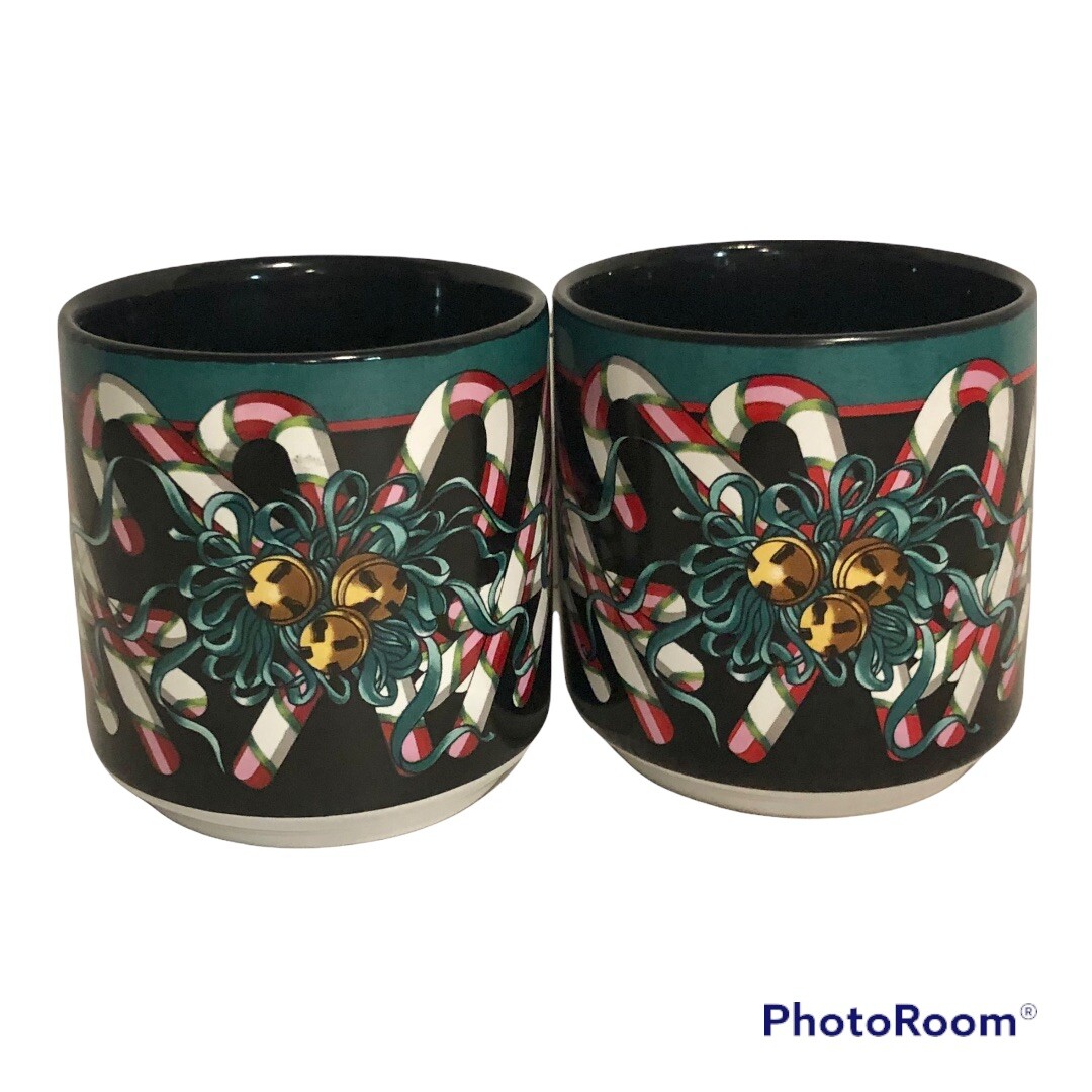 Potpourri Candy Cane Coffee Mug 1998 Jeanne Beury Christmas Bells 12 oz ...