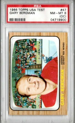 1966 Topps USA Test #47 Gary Bergman PSA 8 OC Detroit Red Wings | eBay