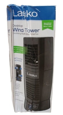 Lasko Desktop Wind Tower Fan Oscillating Multi-Directional Table ...