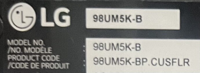 LG 98” 4K UHD LED Display - Black - Model #98UM5K-B - READ DESCRIPTION ...