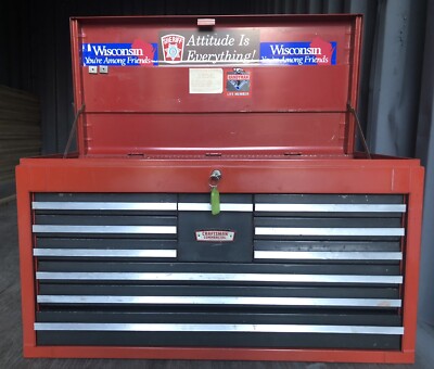 VTG RARE 1969 Craftsman Commercial 33-1/2” 10-Drawer 65284N Top Tool ...