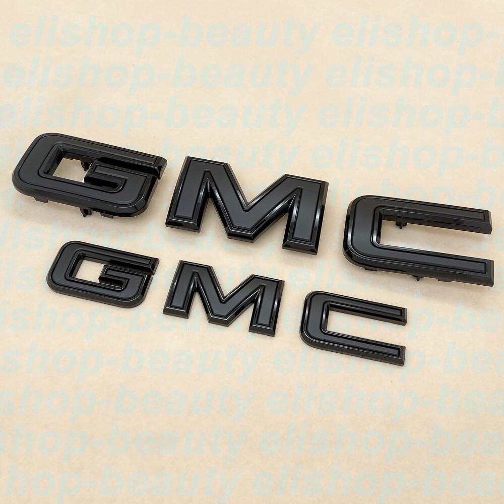 2020+ GMC Acadia 2022+ Terrain 2pcs Set Front Rear Gloss Matte Black ...