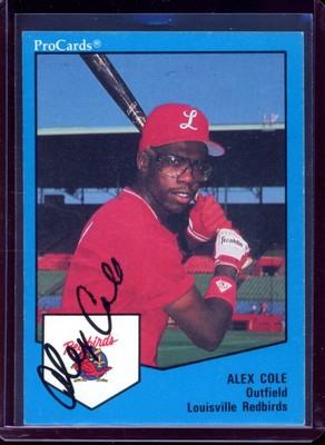 1989 ProCards Minor League Team Sets Alex Cole #1266 Auto Autographed ...