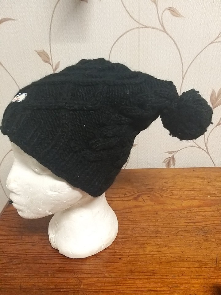 Black Yak Hat Beanie Double Pompoms | eBay UK