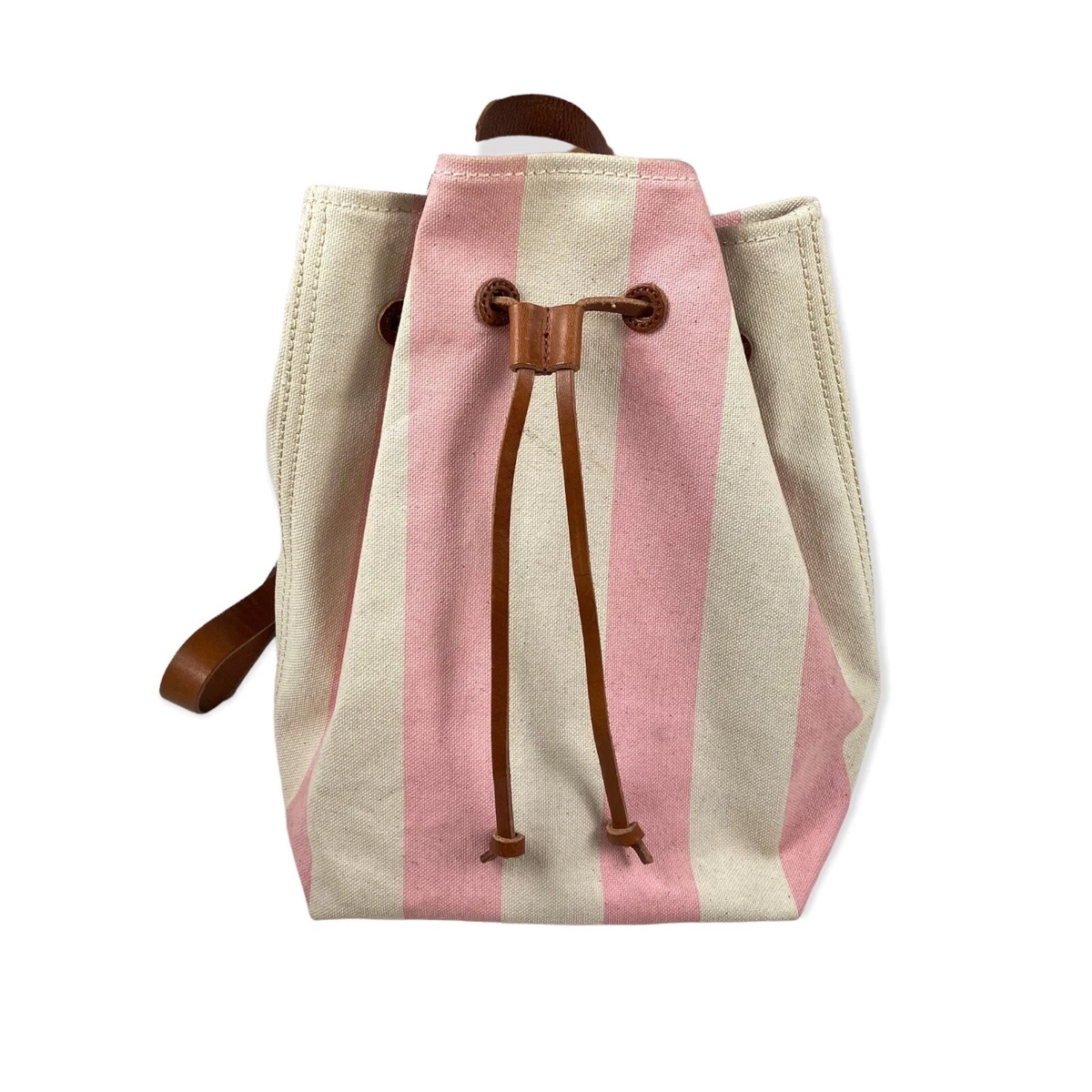 Pink Striped Backpack