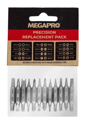 Megapro 6REPL-PREC REPLACEMENT BIT PACK - THE PRECISION | 12 DOUBLE ...