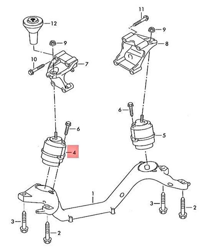 Genuine VW Touareg 7L6 7LA Engine Mounting Left 7L6199131C | eBay