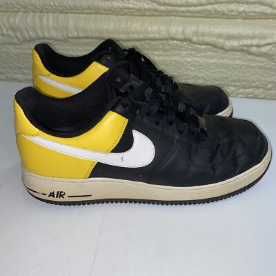 Nike Air Force 1 AF-1 ‘82 Low Premium Yellow Black White Size 12 315122 ...