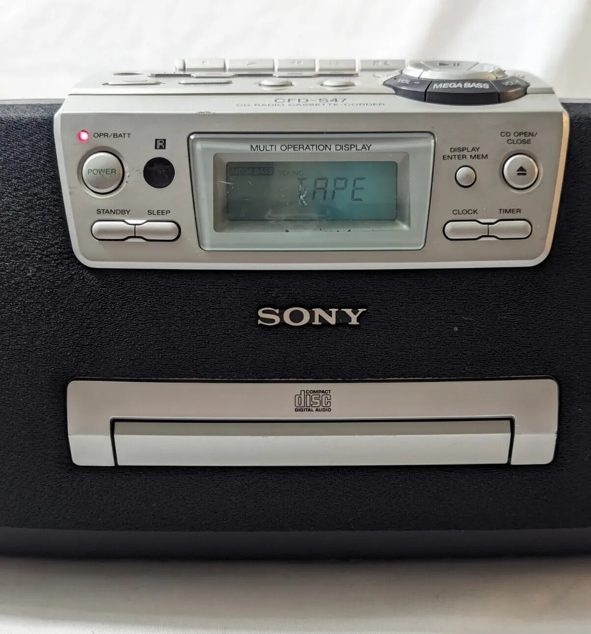 Sony CFD-S47 AM FM Radio Boombox CD Cassette Player Recorder Tested ...