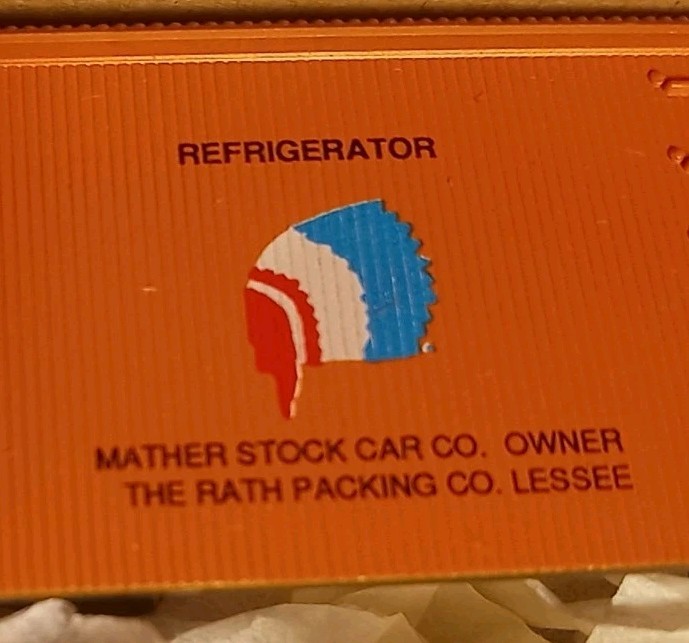 Rath Meat Reefer 36' Plug Door Boxcar Roundhouse Kit Indian Chief ...