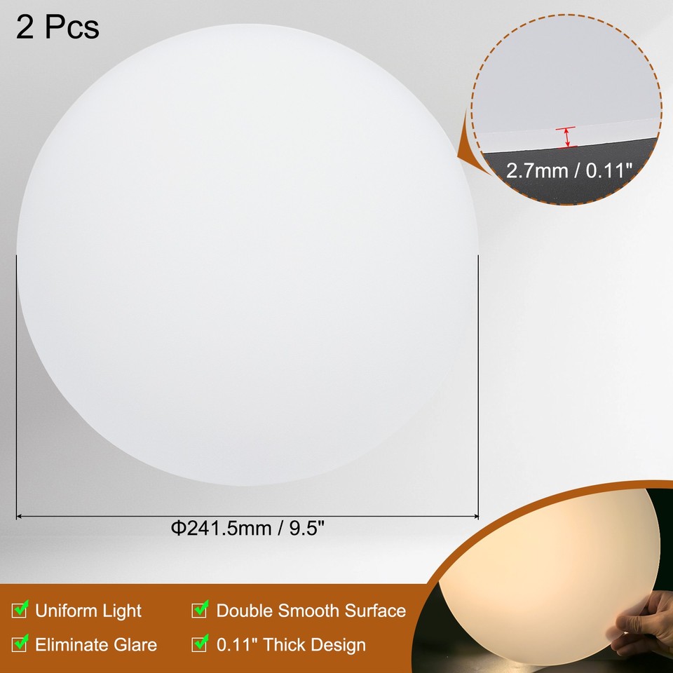 10" Diameter Lampshade Diffuser, 2 Pcs 2.7mm Round Diffuser ...