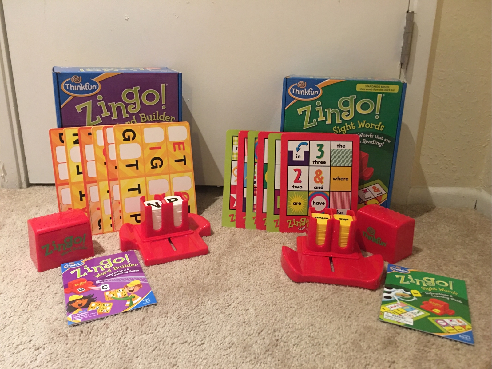 LOT of 2 THINK FUN ZINGO GAME LOT WORD BUILDER and SIGHT WORDS | eBay
