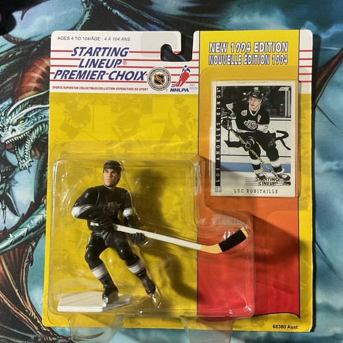 1994 Kenner Starting Lineup NHL Los Angeles Kings Luc Robitaille & Card ...