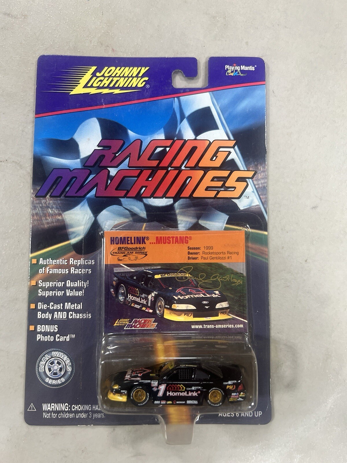 HOMELINK FORD MUSTANG RACER 1999 JOHNNY LIGHTNING RACING MACHINES 1:64 ...