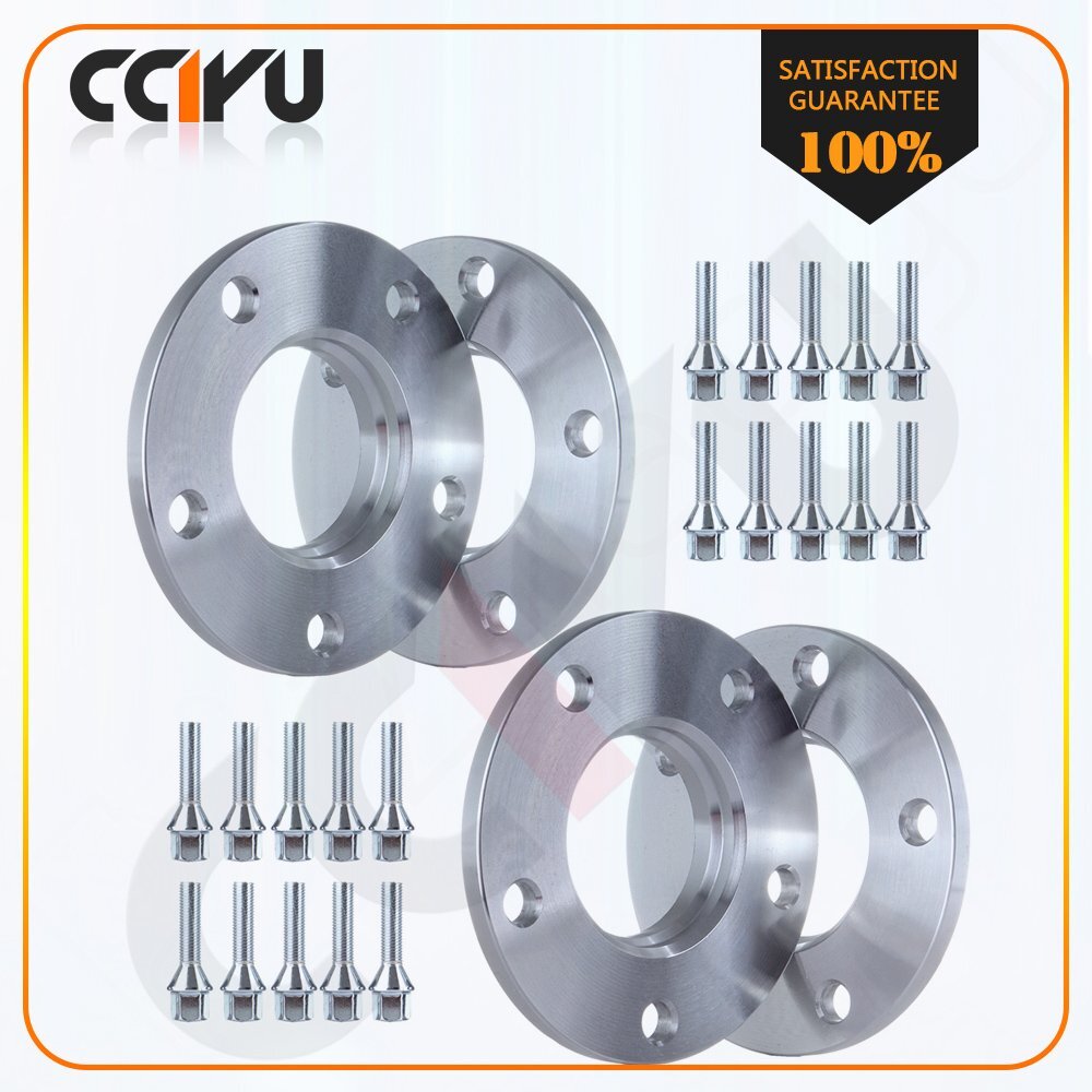 4X 10mm Thick 5x120 Hub Wheel Spacer 12x1.5 for BMW E60 E61 E90 E91 E92 ...