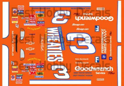 #3 Dale Earnhardt Wheaties Monte Carlo 1/24th Scale Nascar Waterslide ...