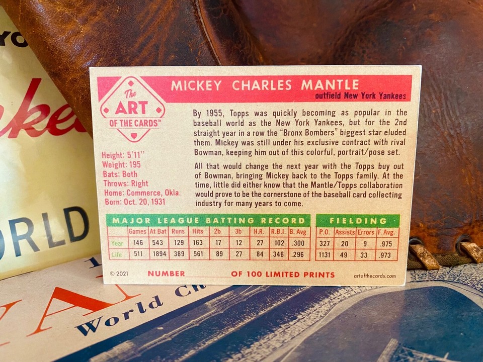 1955 Topps Mickey Mantle Baseball Card - #100 of 100 | eBay