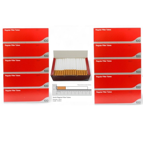 1000x Ventti Premium Regular Filter Tubes King Size Cork Tobacco ...