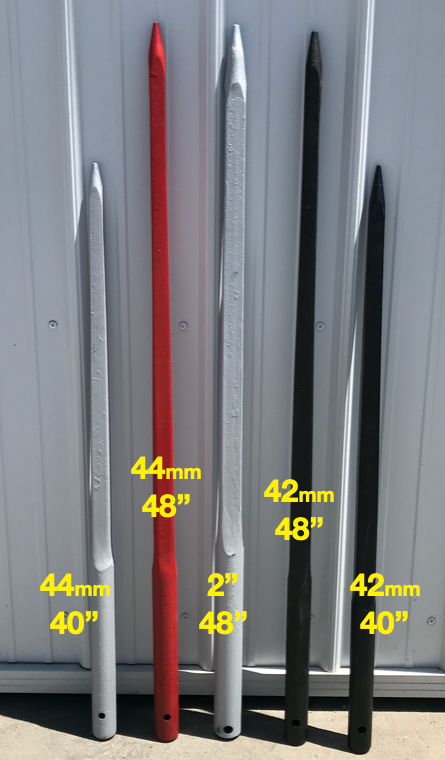 SHW German made 48" Heavy Duty Conus 3 Threaded Tapered Hay Bale Spear ...