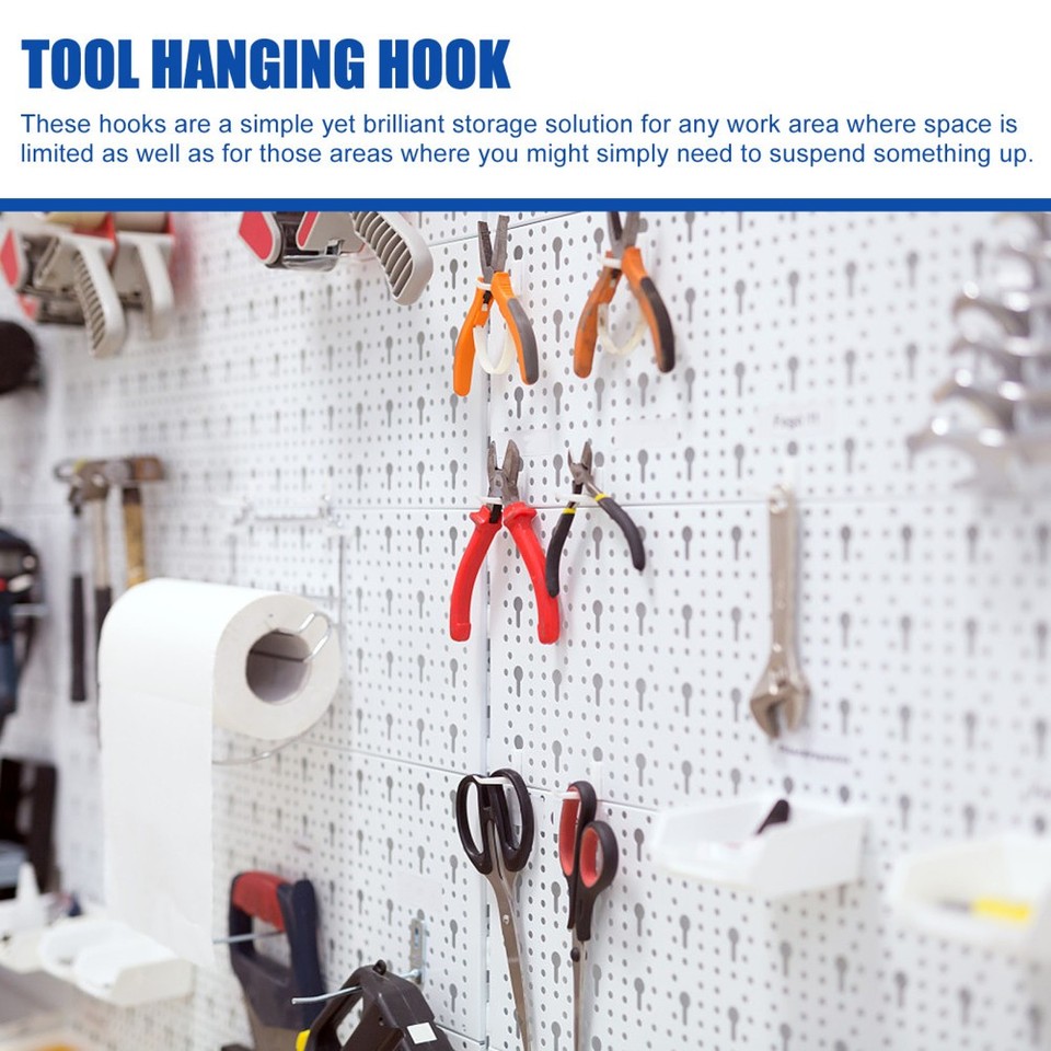 12pcs Tool Hanging Hook Hole Plate Display Rack Hanging Hook Household ...