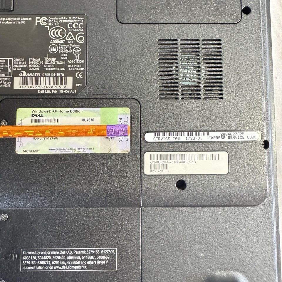 Windows XP Laptop Dell Inspiron B130 Intel 1.50GHz Processor w/ 40GB ...