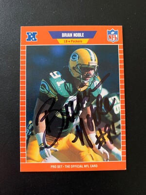 Brian Noble Signed 1989 Pro Set #135 Card Green Bay Packers Autograph ...