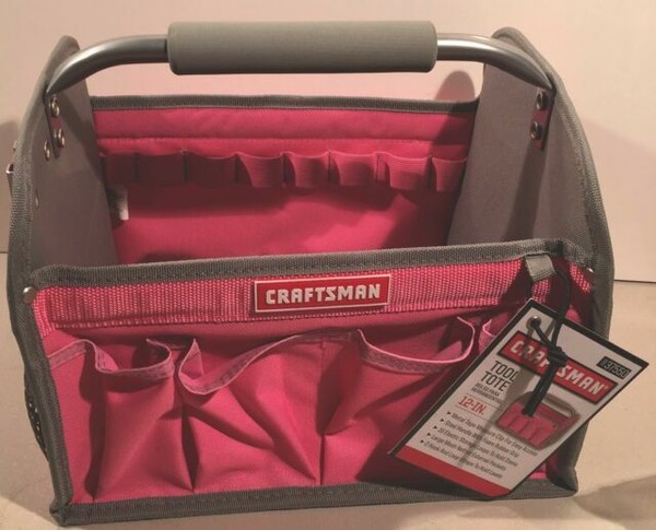 Craftsman 12-in Pink Tool Tote Gently for sale online | eBay