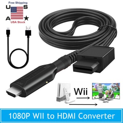 For Wii Input to HDMI Converter HD 1080P Video Audio Output Adapter For ...