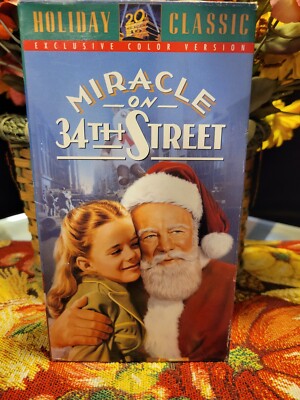 Miracle on 34th Street (VHS, 1993, Colorized) 86162850530| eBay