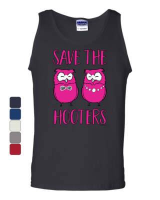 Save the Hooters Tank Top Breast Cancer Awareness Cancer Sucks ...