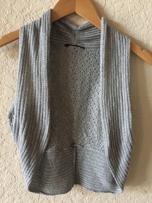 Women's Or Juniors Gray Grey Knit Sweater Vest XS? | eBay