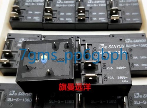 1 PCS NEW SLI-S-136D SANYOU Relay 36VDC 20A 5 pin 1 open 1 close #A6-33 ...