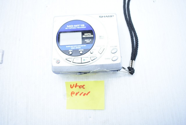 Working Sharp Md-mt15 Portable Hand Held Minidisc Mini Disc Player ...