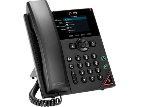 HP Poly VVX 250 4-Line IP Phone and PoE enabled, Desktop phone with ...