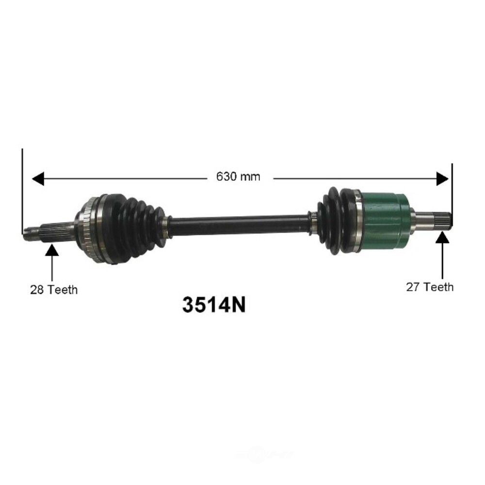 CV Axle Assembly-PDL Autopart Intl 1700-197336 fits 92-96 Honda Prelude ...